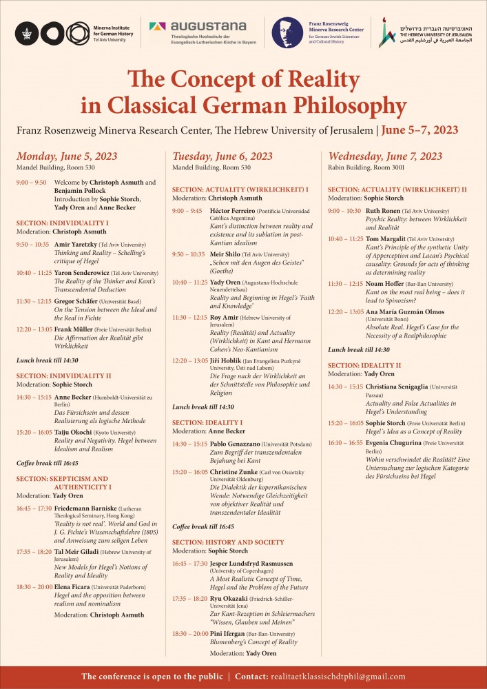 International Conference: The Concept of Reality in Classical German ...